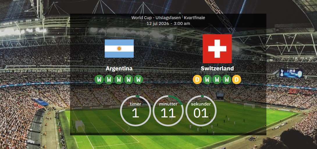 Argentina Vs Switzerland Live World Cup 2026 Confirmed Teams Line